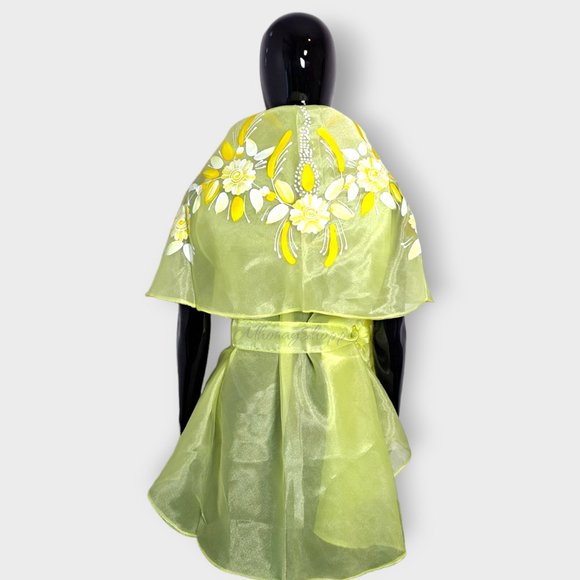 Handmade | Accessories | Yellowmodern Filipiniana Handpainted Wrap ...
